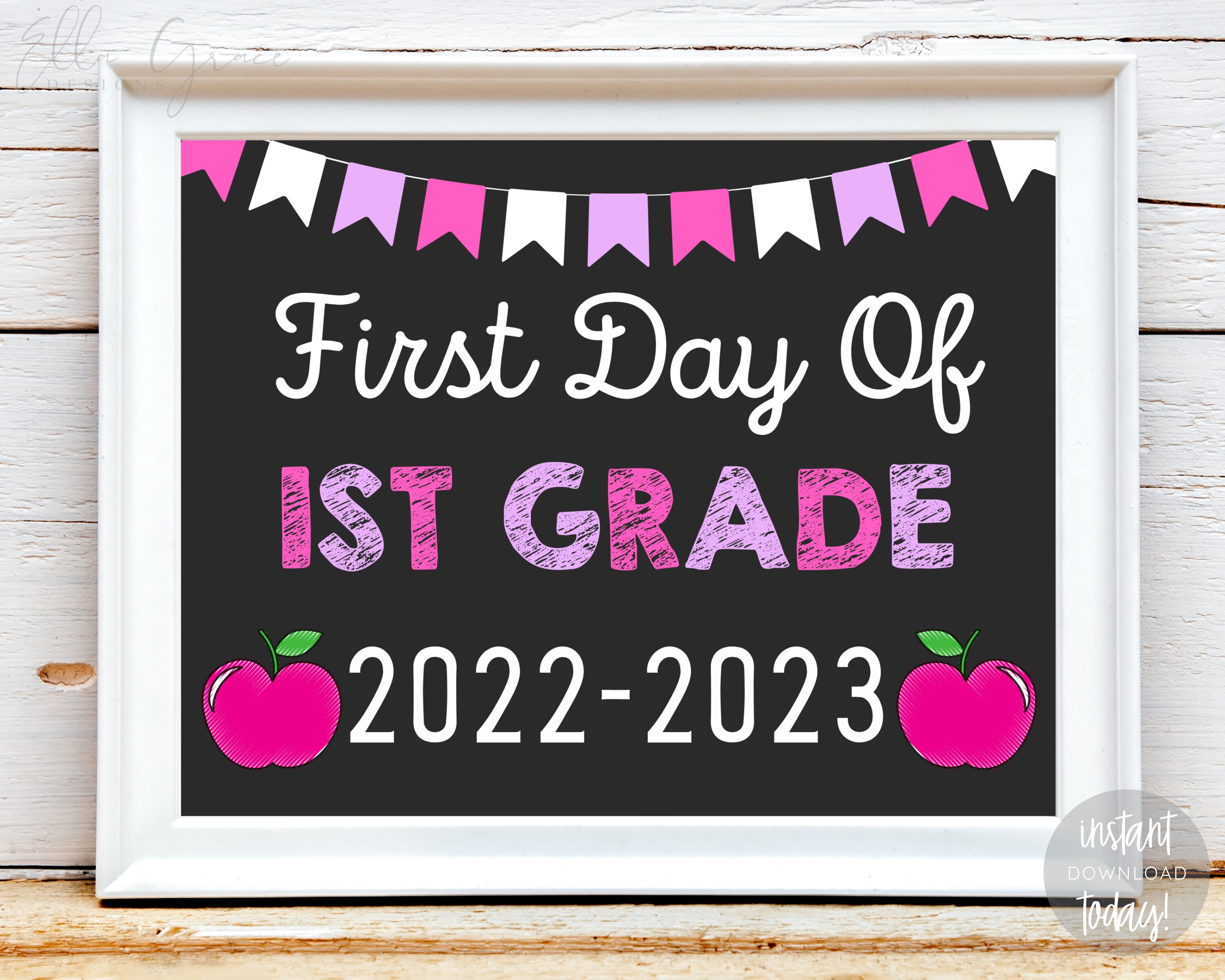 First Day of First Grade Sign First Day of School Sign First - Etsy