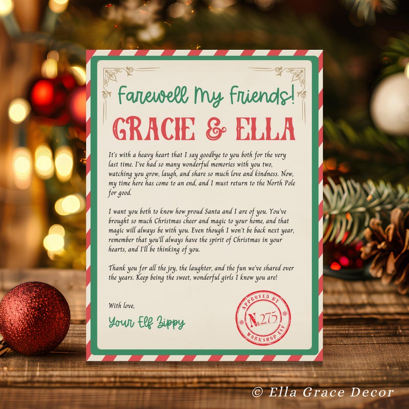 Elf Goodbye Downloadable - Etsy