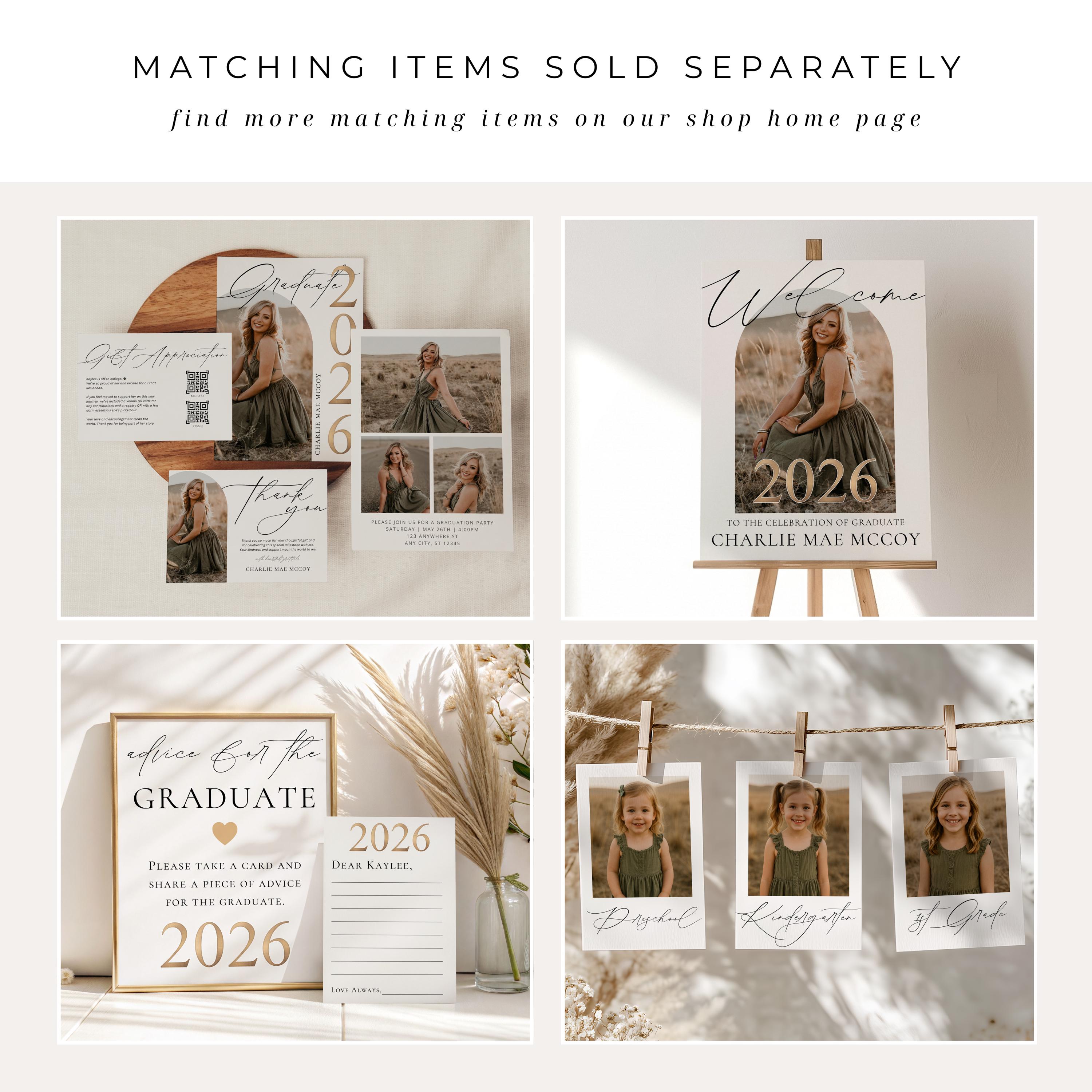 Photo Graduation Invitation • Printable Grad Card • Customizable Senior ...