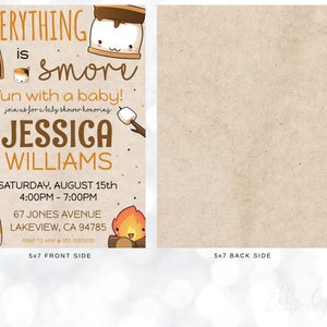 Editable S'more Baby Shower Invitation, Bonfire Baby Shower, Autumn ...