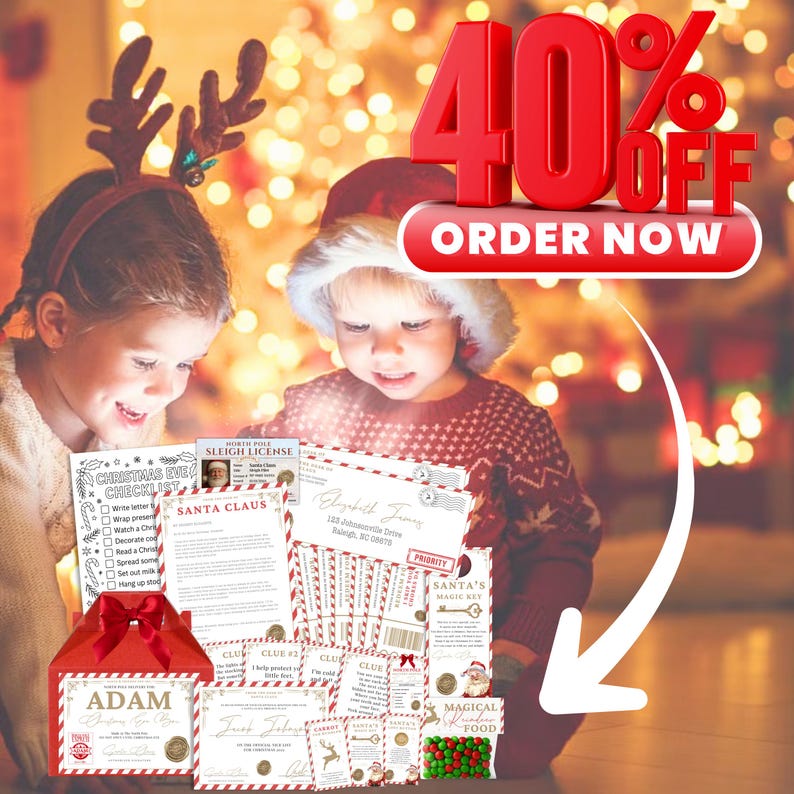 Editable Santa Clue Cards Printable Christmas Scavenger Hunt Game for ...