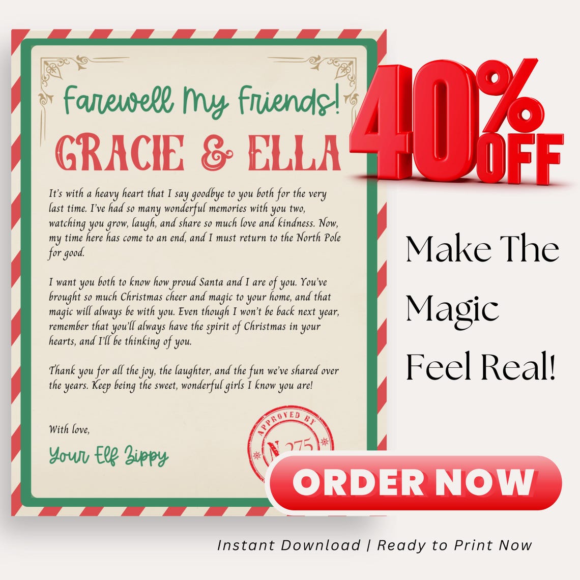 Editable Elf Retirement Letter Goodbye to Retiring Elf Letter Elf Final ...