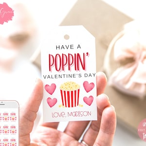 Editable Valentine's Gift Tags, Gift Tags for Valentine's Day ...
