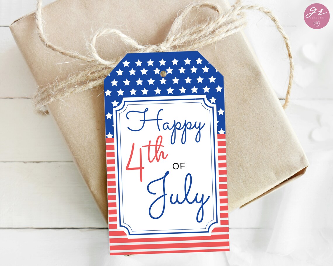 4th of July Thank You Tags Fourth of July Printable July 4th | Etsy