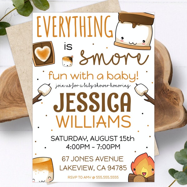 Smores Invitation - Etsy