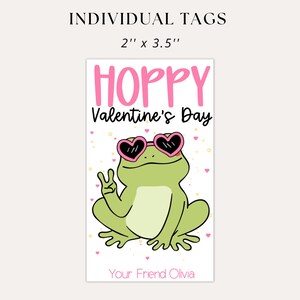 Classroom Valentines Frog Editable Frog Valentine's Day Gift Tag so ...