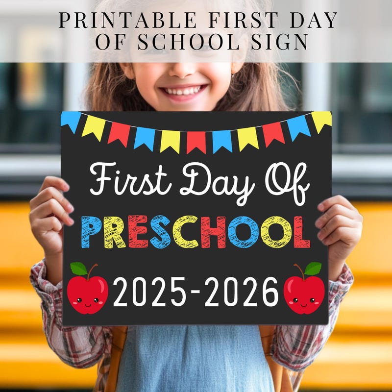 Preschool Sign - Etsy