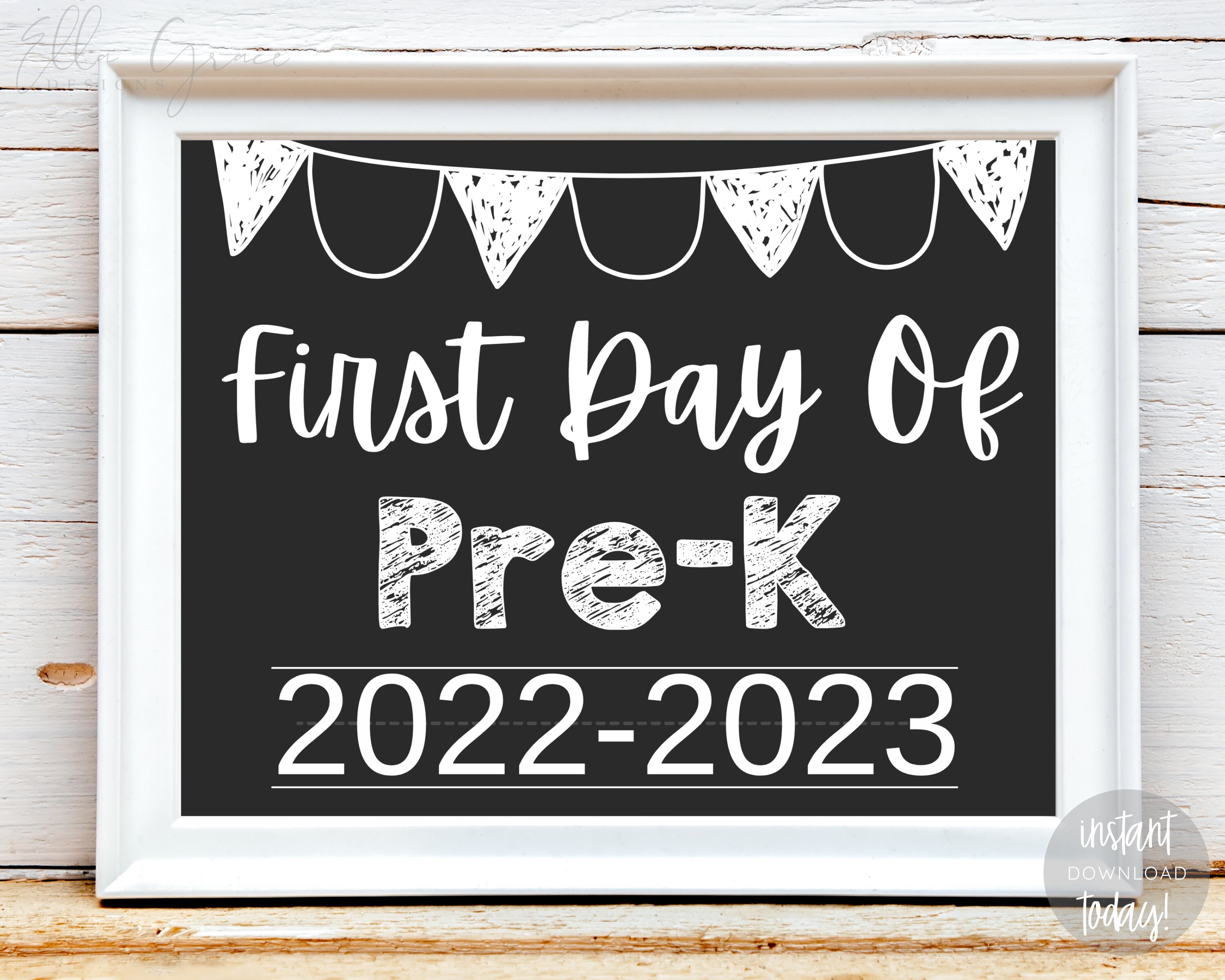 First Day of Pre-k Sign First Day of School Sign Pre-k | Etsy