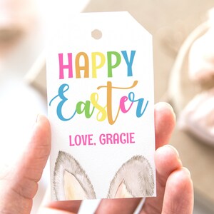 Easter Gift Tags, Bunny Basket Label, Party Favor Tag, Kids Classroom ...