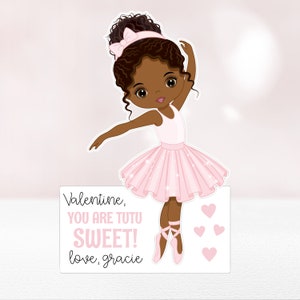 Ballerina Valentine Scrunchie, Ballerina Valentine Cards, Ballerina ...