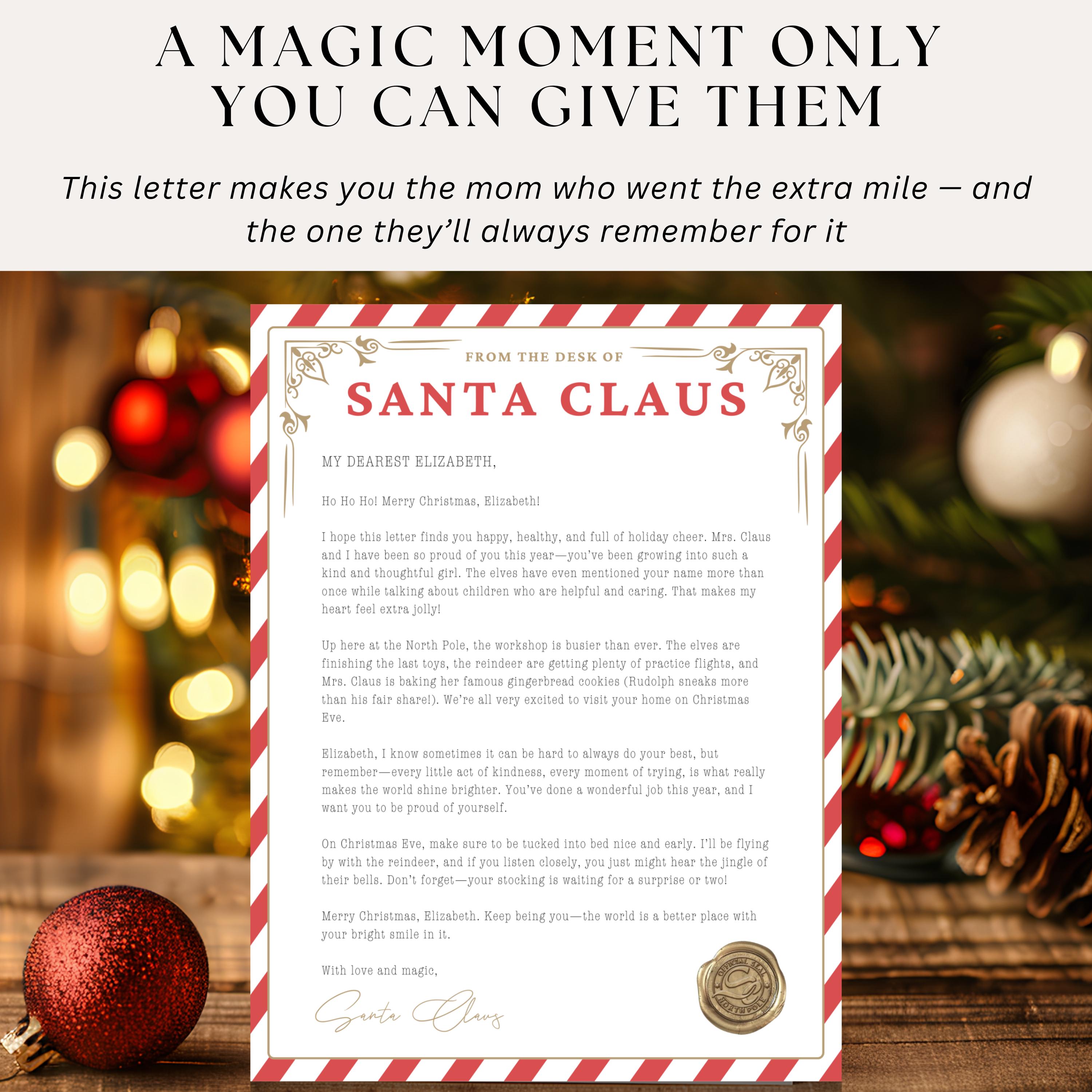 Letter From Santa Claus Editable Template Official Santa Letter ...