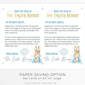 Printable Official Letter From the Desk of the Easter Bunny, Editable ...