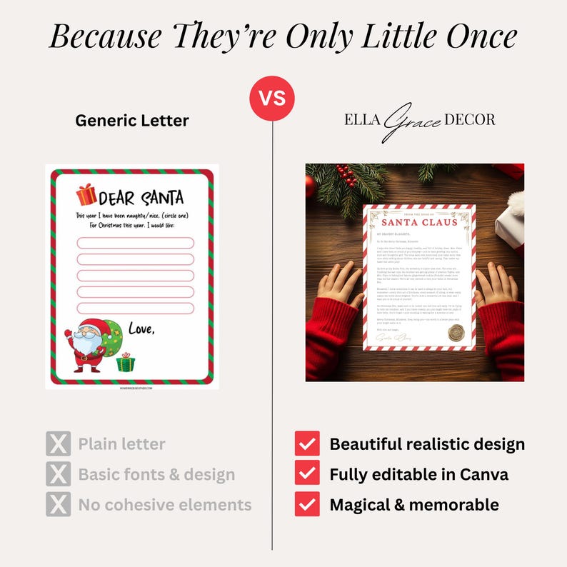 Official Santa Letter Editable Template Letter From Santa Personalized ...
