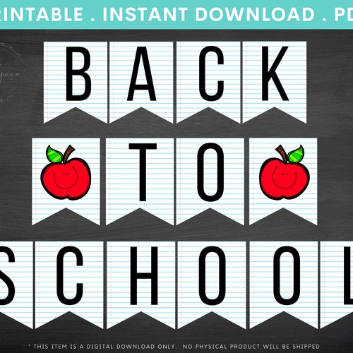 Back to School Printable First Day of School Pennants - Etsy