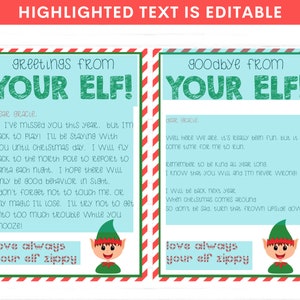 Editable Printable Digital Elf Letter, Elf is Back Letter, Elf Returns ...
