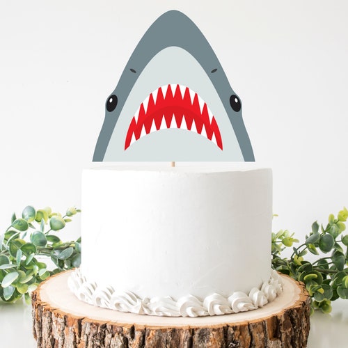 Printable Shark Cake Topper Shark Centerpiece Shark Birthday | Etsy