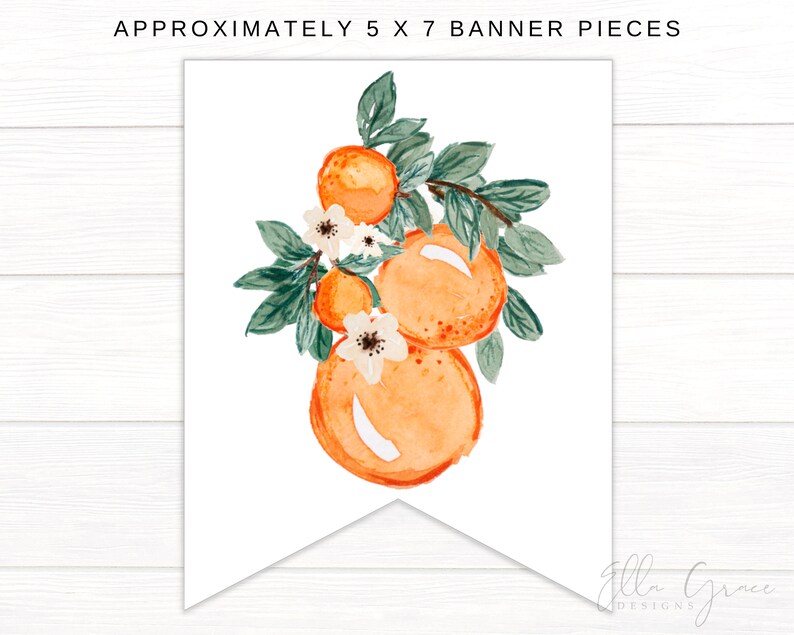 Editable Little Cutie Baby Shower Banner Clementine Summer - Etsy