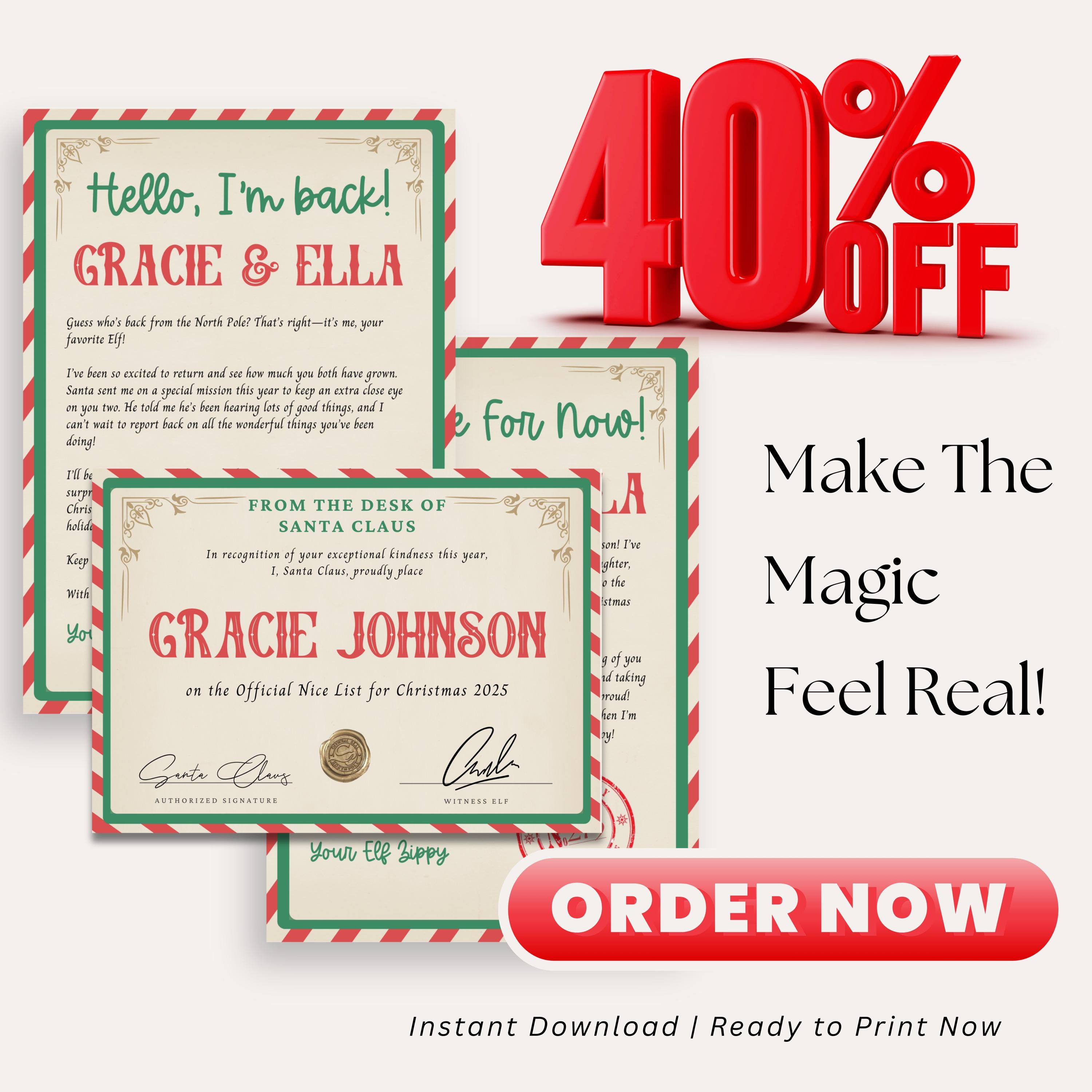 Editable Elf Arrival and Goodbye Letter Set Instant Download Elf Im ...