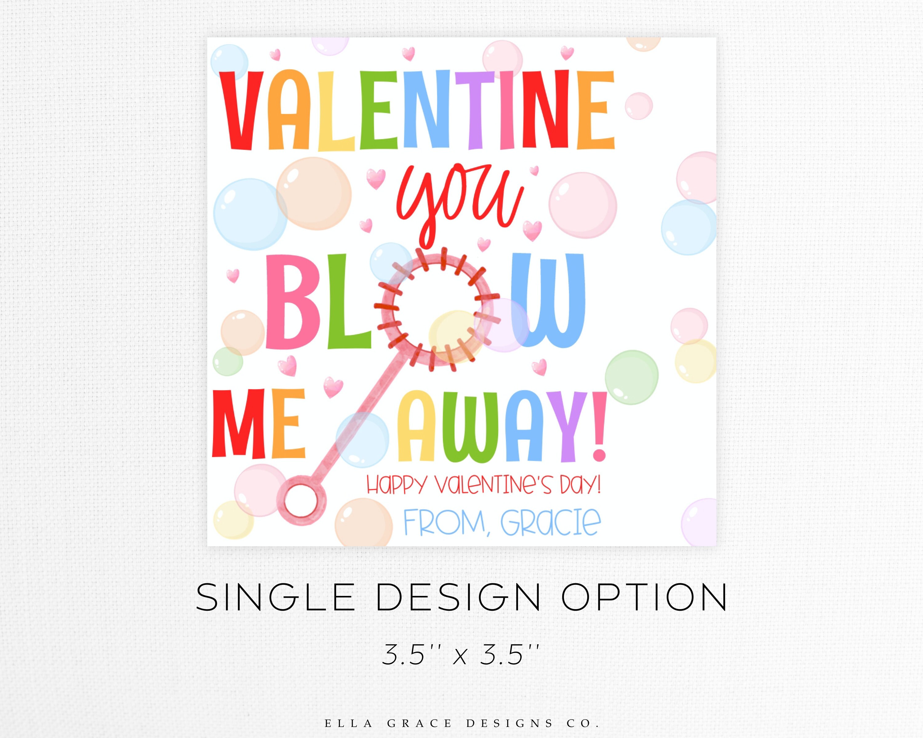 Editable Valentine Bubble Tags Valentine You Blow Me Away - Etsy