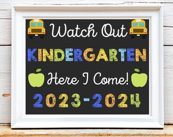 EDITABLE First Day of School Photo Prop Kindergarten Preschool ...