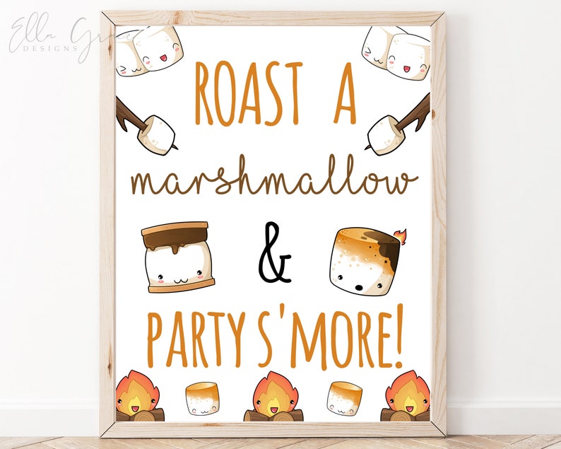 Roast a Marshmallow and Party S'more Sign Smore Fun - Etsy