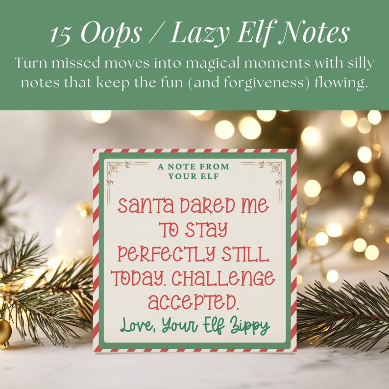 Positive Printable Elf Cards for Kids Digital Elf Notes Christmas ...