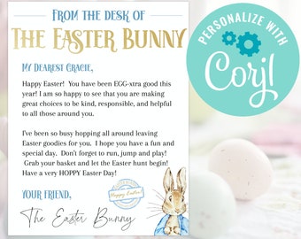 Printable Official Letter From the Desk of the Easter Bunny, Editable ...