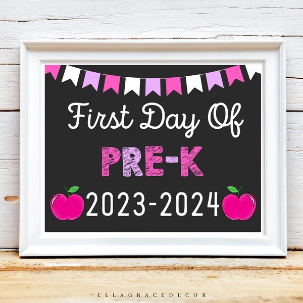 First Day of Pre K - Etsy