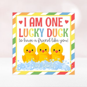 Rubber Duck Valentine Printable, Duck Valentine Printable, Duck ...