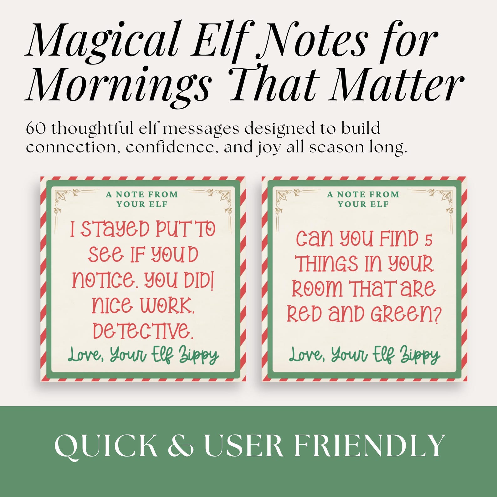 Positive Printable Elf Cards for Kids Digital Elf Notes Christmas ...