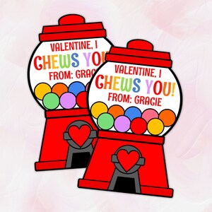 Gumball Valentine Cards, Kids' Gumball Valentines, Kids Gumball ...