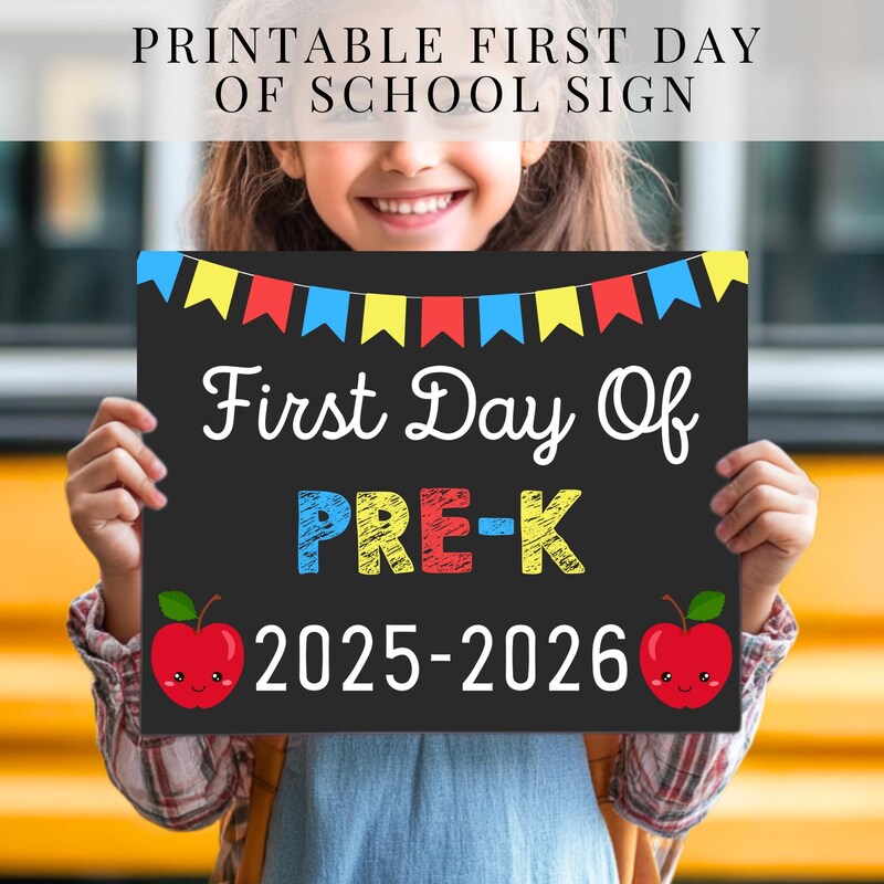 First Day of Pre K - Etsy