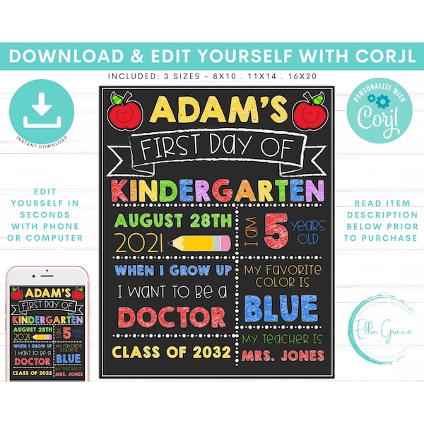First Day of School - Etsy