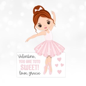 Ballerina Valentine Scrunchie, Ballerina Valentine Cards, Ballerina ...