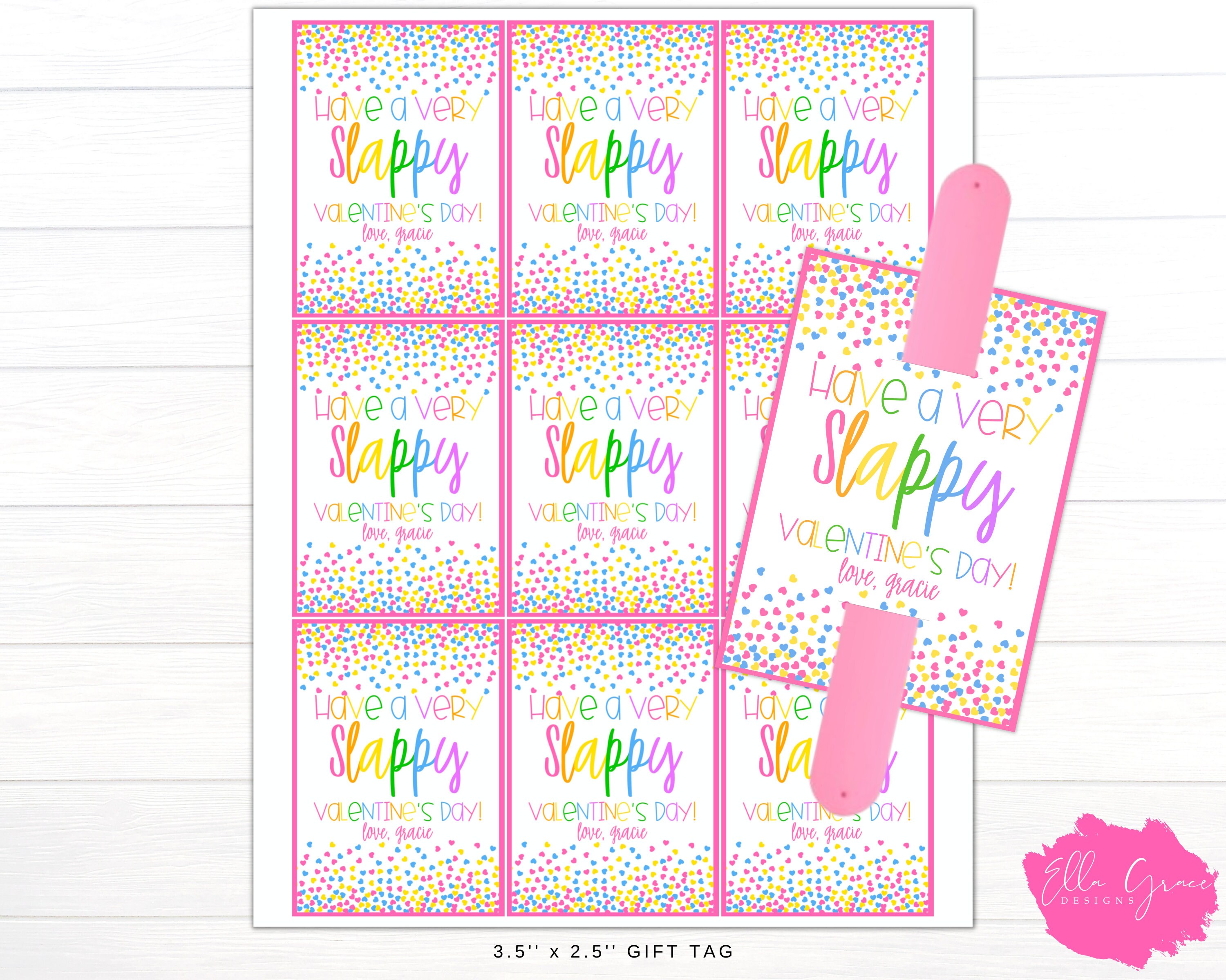 Editable Slap Bracelet Valentine's Day Printable Slap | Etsy