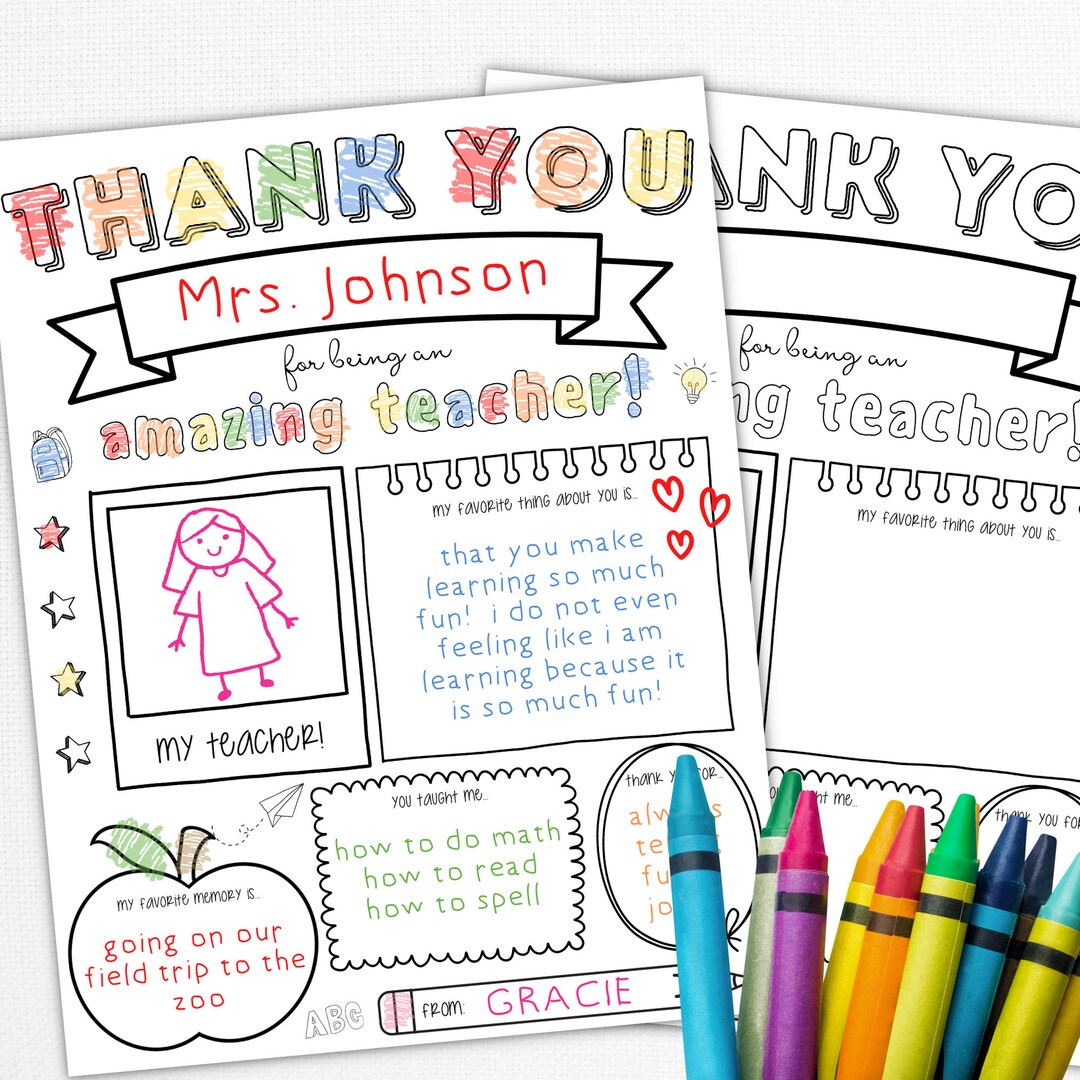 Teacher Appreciation Printable, Teacher Retirement Gift, Teacher Thank ...