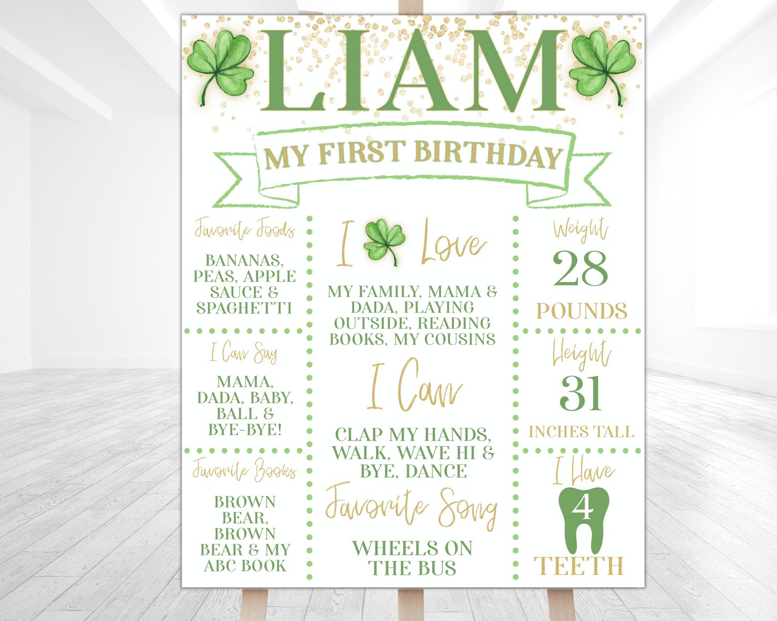 EDITABLE Lucky One First Birthday Decorations St Patricks Day - Etsy