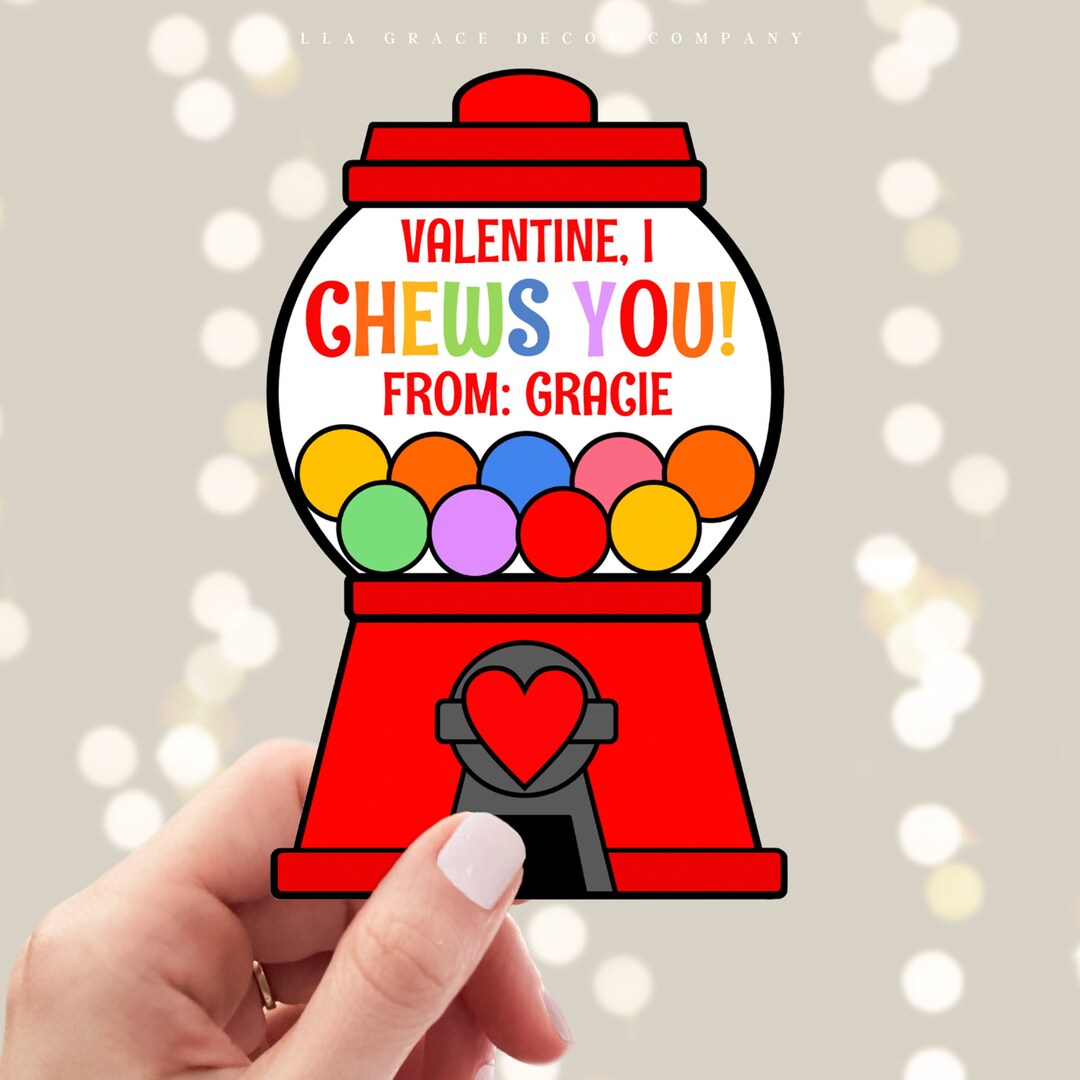 Gumball Valentine Cards, Kids' Gumball Valentines, Kids Gumball ...