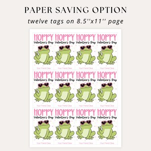 Classroom Valentines Frog Editable Frog Valentine's Day Gift Tag so ...