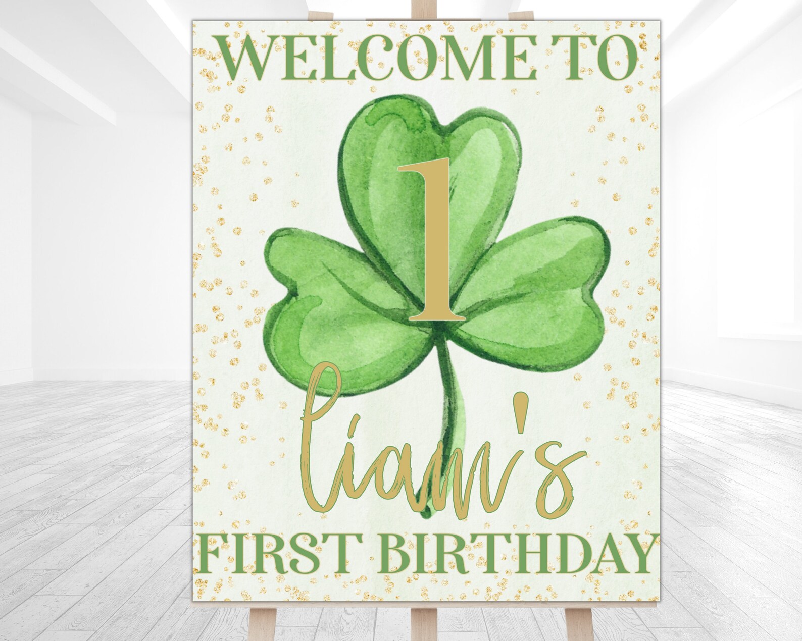 EDITABLE Lucky One First Birthday Decorations St Patricks Day - Etsy