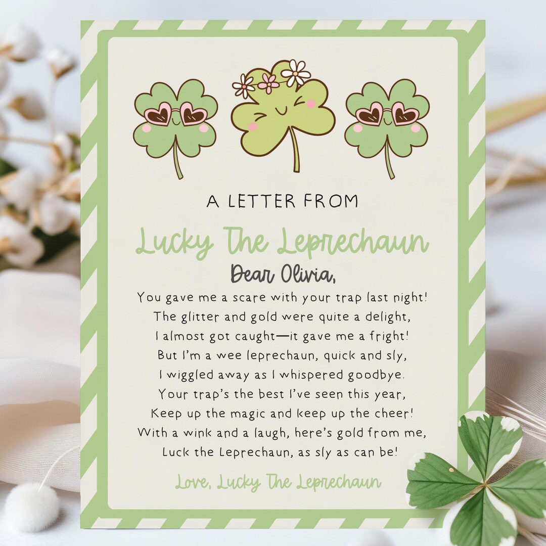 Editable Leprechaun Letter St Patricks Day Leprechaun Letter Printable ...