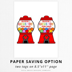 Gumball Valentine Cards, Kids' Gumball Valentines, Kids Gumball ...