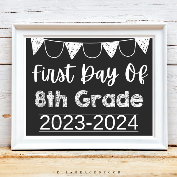 First Day of 8th Grade - Etsy