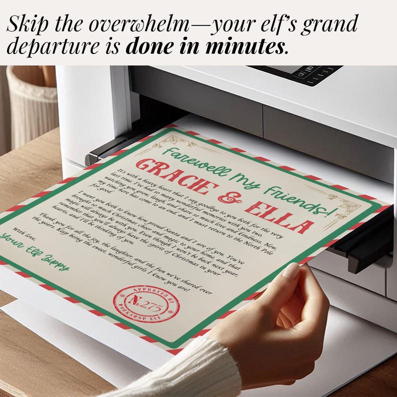 Editable Elf Retirement Letter Goodbye to Retiring Elf Letter Elf Final ...