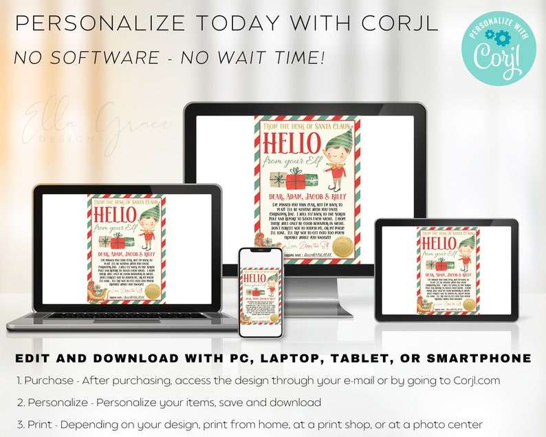 Editable Elf Arrival Letter Return Letter Christmas Elf - Etsy