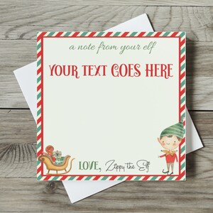 Editable Elf Note Cards, Elf Christmas Activities, Christmas Elf Ideas ...
