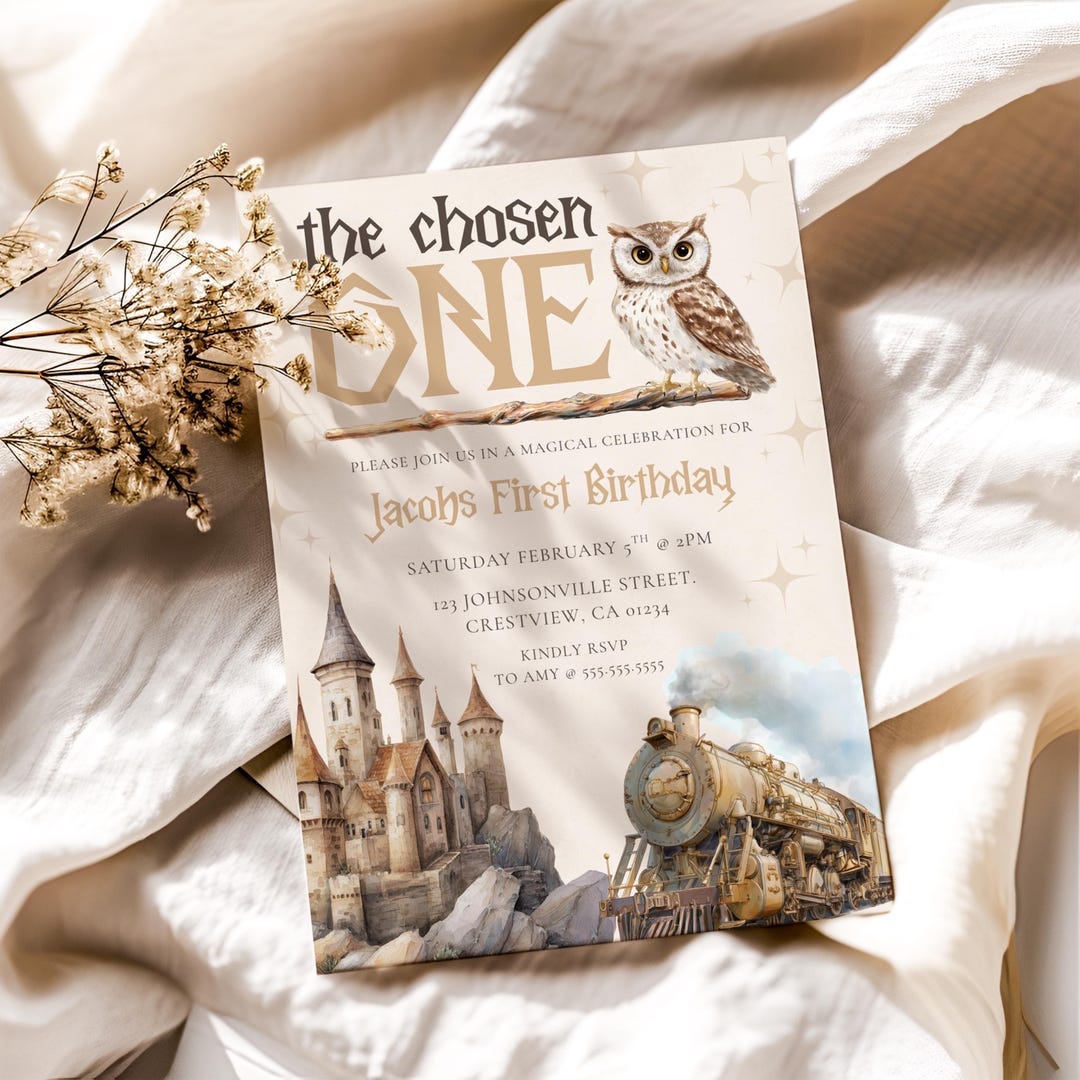 The Chosen One Birthday Evite Editable Invitation Template Instant ...