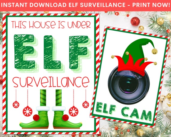 8x10 Printable Surveillance Signs