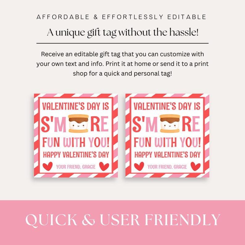 Smore Valentine Tag, Smores Valentines Day Cards, Smores Valentines ...