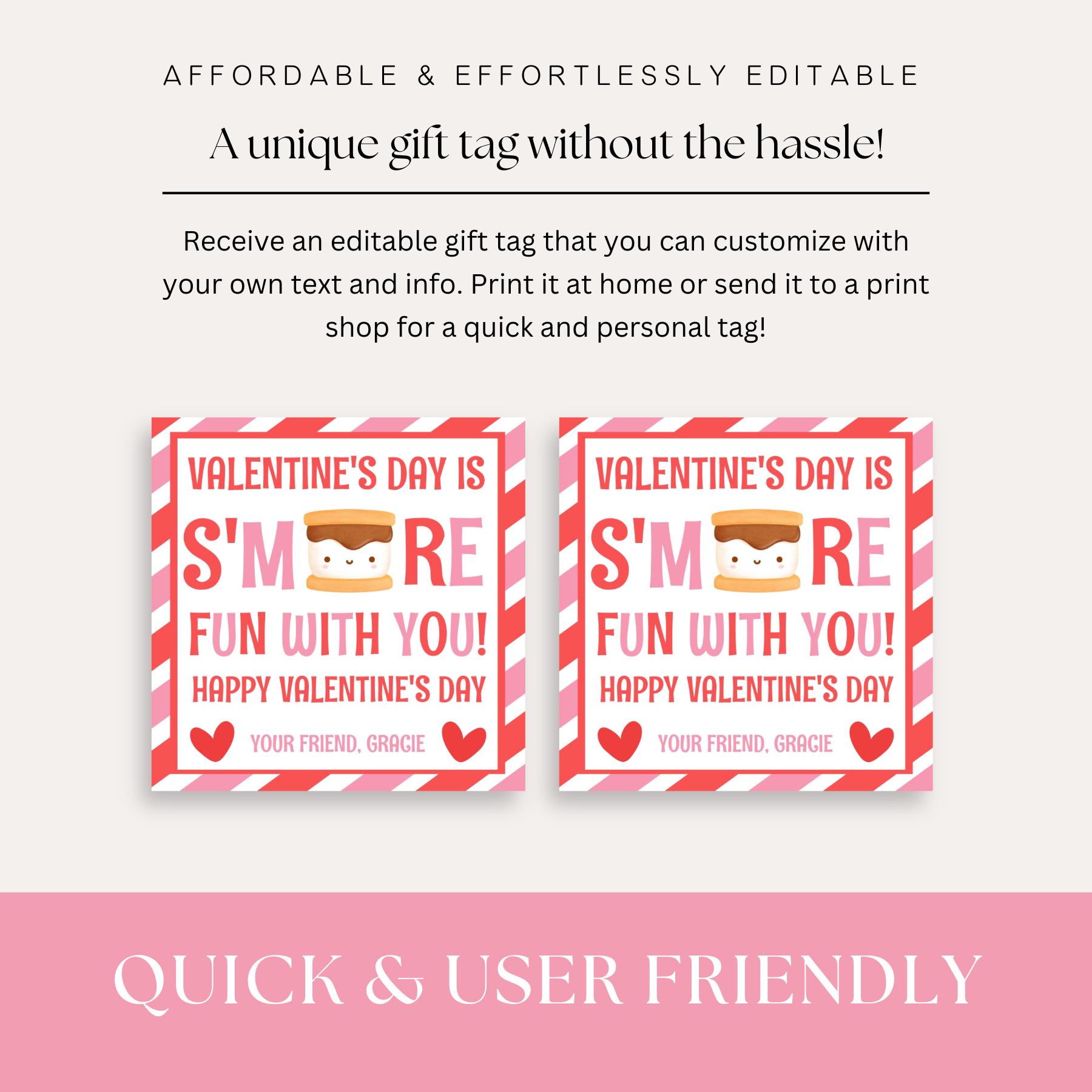 Smore Valentine Tag, Smores Valentines Day Cards, Smores Valentines ...